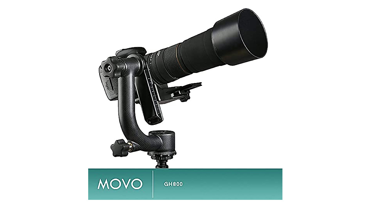 Movo GH800 MKII Gimbal Head: Pro Carbon Fiber for Wildlife & Birds