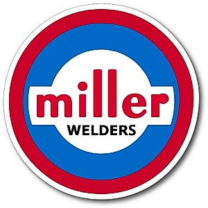 Set of 2 Vinyl Stickers Miller Welder 1960 Decal Sticker 3M US Made Truck Helmet Vehicle Welder Toolbox Mechanic Decals for Cars Trucks Bumpers Windows Laptops Water Bottle Tuner Boost