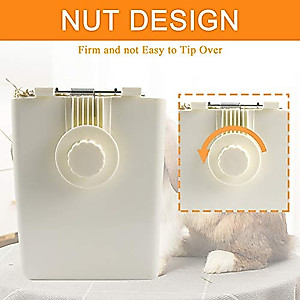 Rabbit Hay Feeder Food Dispenser/Rack Keep Hay, Alfalfa Clean & Fresh, Less Waste and Wess, Fit for Rabbits/Guinea Pig/Chinchilla and Other Small Animals by TOMOON