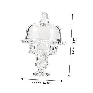 Abaodam Ice Cream Containers transparent tasting bowl fruit decor clear container with lid fruit dish trifle bowl glass ice cream bowl Kitchen Sink Splash Guard