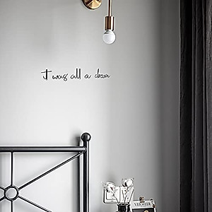 HIMIFOLO Metal Words Wall Decor Quote Sign Bedroom Wall Decor Above Bed Art Sculpture for Home Living Room Hotel Apartment Wall Decoration(It was All A Dream)