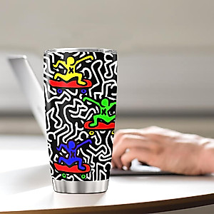 Tumbler Keith Tea Haring Coffee Stainless Insulated Hot Office Steel 20 30 Oz Iced Travel