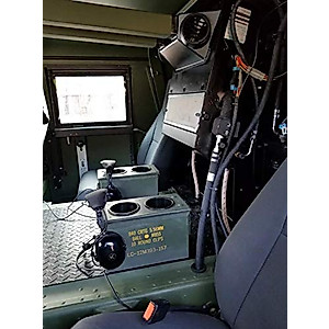 Military Ammo Can Center Console Cup Holder, Holds 2 Cups, Genuine OEM Used As is Container, Storage for Humvee Cab