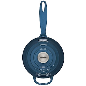 Le Creuset Enameled Cast Iron Signature Saucepan, 1.75 qt., Deep Teal
