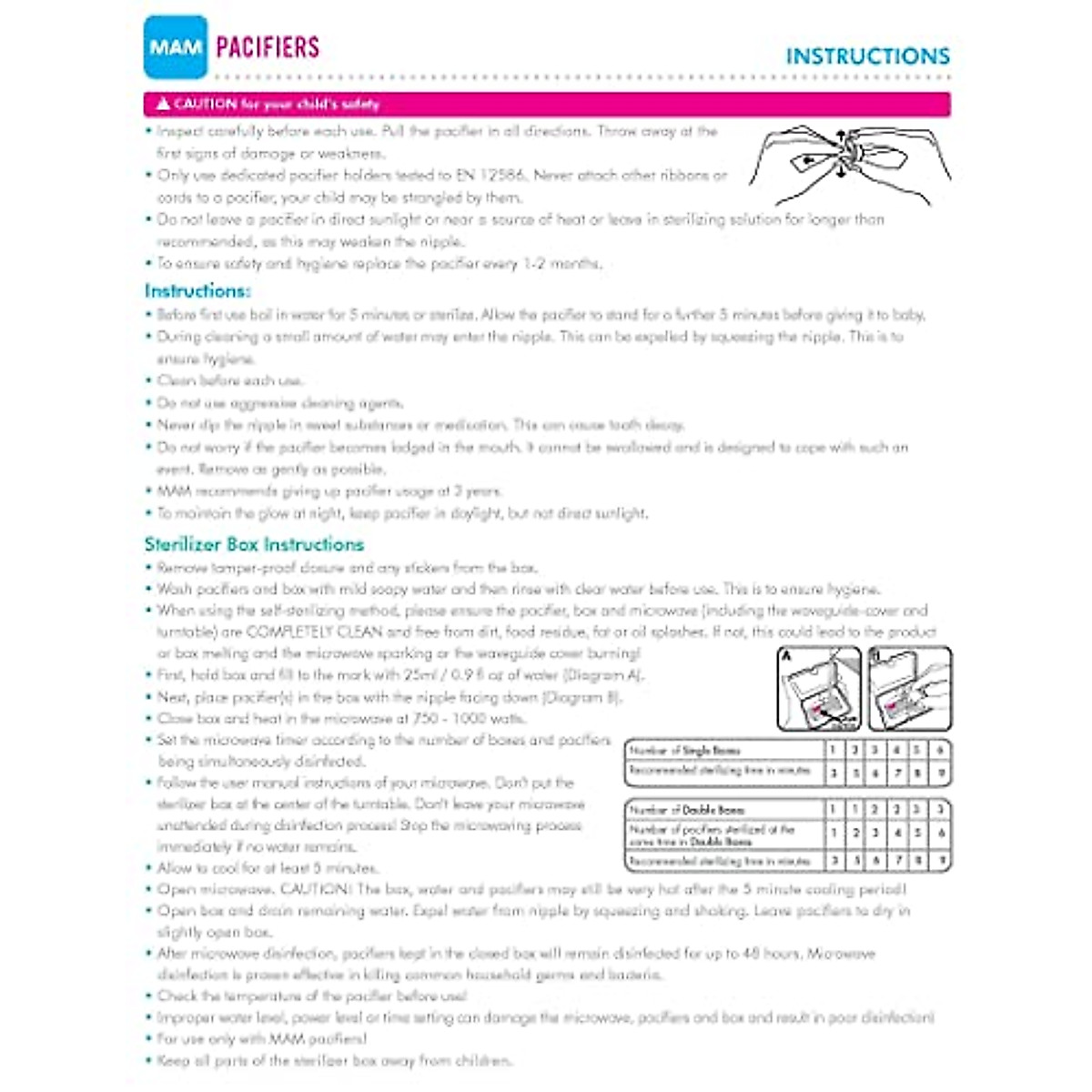 MAM Mini Air Pacifiers, Sensitive Skin Pacifier 0-6 Months for Breastfed Babies, Baby Boy Pacifiers, 2 Count (Pack of 1), Designs May Vary