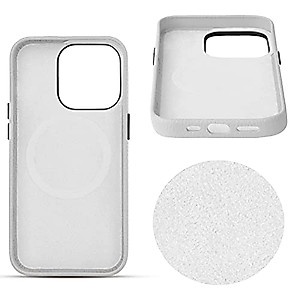 Leather Case for iPhone 14 Pro Max with Apple Mag-Safe, Genuine Leather,Anti-Scratch (White)