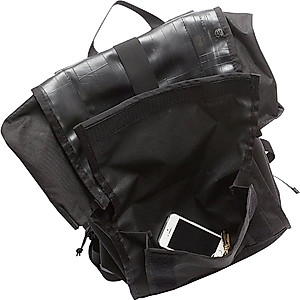 Green Guru Gear Commuter Upcycled Made in USA Backpack Black, 18-Liter