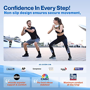 Modvel Foot & Ankle Brace Socks for Sprained Ankle Compression Sleeve - Plantar Fasciitis Relief Brace, Foot Support for Women & Men - Tendonitis & Arthritis Foot Sleeve, Stabilizing Ankle Wrap