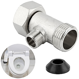 Bidet T Adapter,Flexible T Bidet Connector 3 Way 7/8inch 3/8inch 7/8inch Plumbing Splitter,T Valve Shower Head Diverter,Valve Hose Fitting for Shower Head Diverter Sprayer Faucet