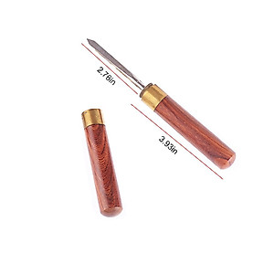 comboss Ice Pick 6.7" Ultra Sharp Stainless Steel with Safety Cover,Wood Handle (Red Sandal Wood Flat Needle)