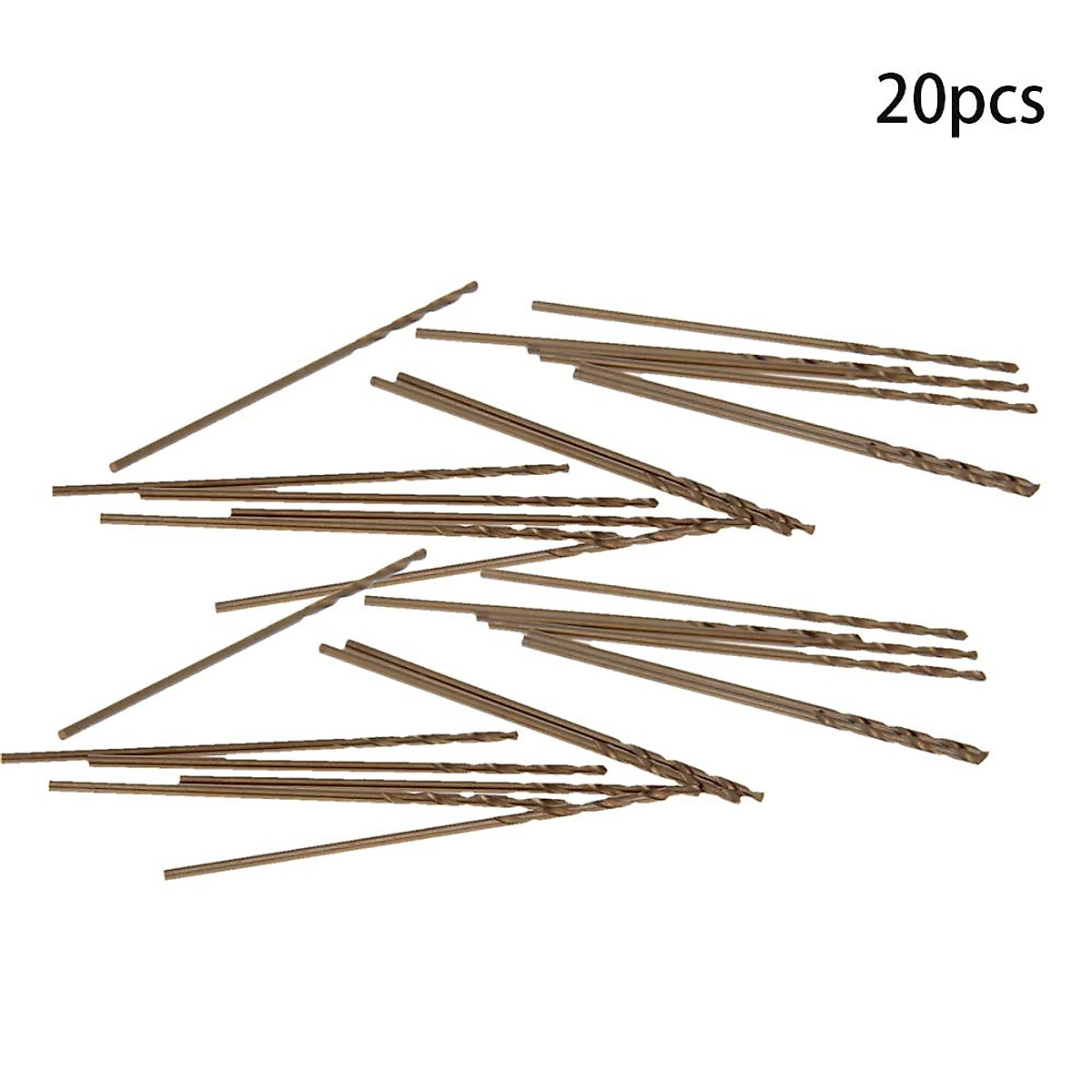 Utoolmart Twist Drill Bit, High Speed Steel Twist Drill Bit, Equal Reduced Shank Bit, 0.8mm Dia Twist Bits, M35 Cobalt Twist Drill Bit Set, for Steel Aluminum Alloy, 20 Pcs