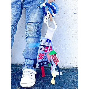 Baby Jack & Co 8x8” Learning Lovey Philadelphia Pennsylvania Tag Toys for Babies - Baby Crinkle Toys - Soft & Safe - Learn USA Cities and Shapes - Ideal Baby Toy & Gift BPA Free w/Stroller Clip