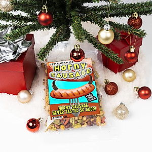 Horny Sausage Gourmet Trail Mix - Premium Food Gifts for Men - Sausage Gift for Sausage Lovers - Spicy Snack Basket Idea - Stocking Stuffers Women