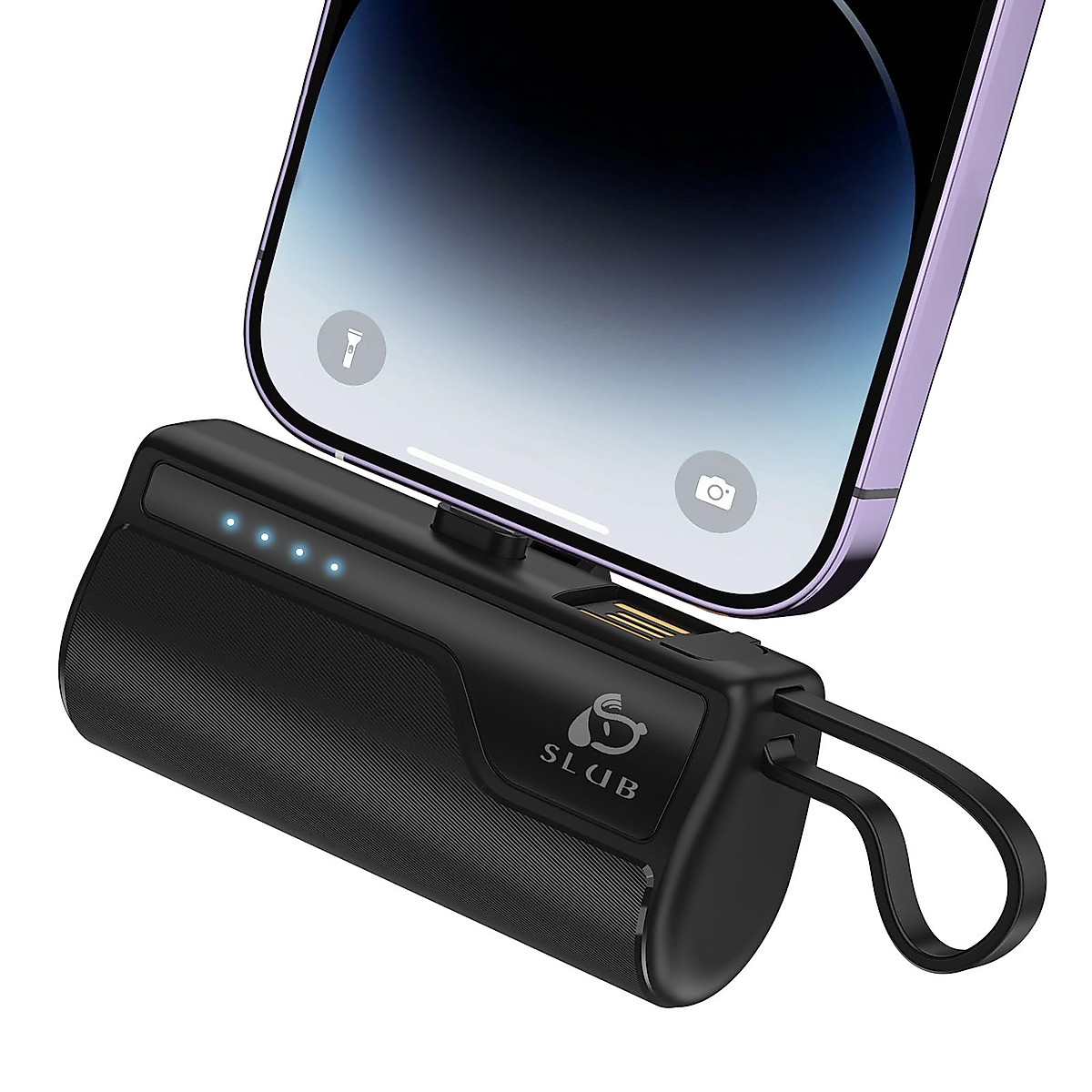 Gankoii iPhone Portable Charger 5000mAh, Mini Power Bank Battery Pack Phone Backup Charger, Small Portable Charger Compatible with iPhone 14/13/ 12/11/ XS Max/XR/X, AirPods, Black