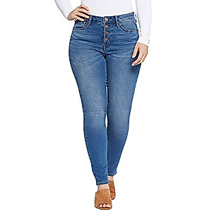 Seven7 Women's Misses Exposed Button Skinny, Tiernan