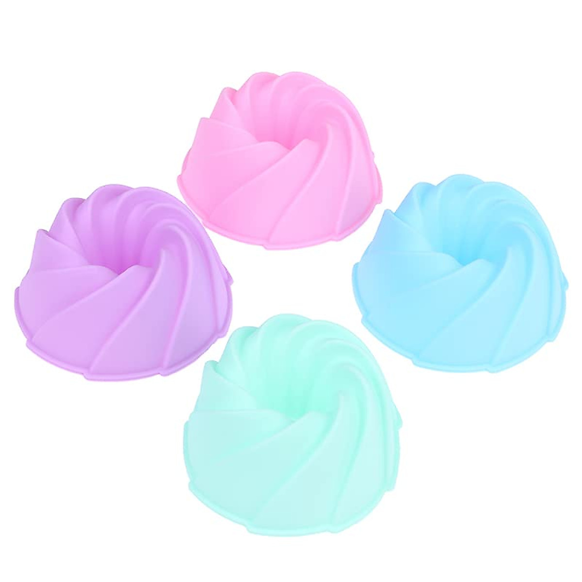Muffin Cake Mold Round Shape Cupcake Cup Heat Resistant Nonstick Silicone muffin cup Mold Reusable Baking Tool Random