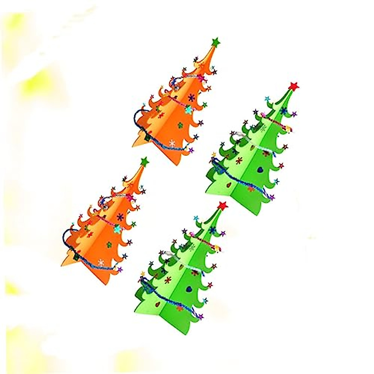 Garneck 4pcs Mini Christmas Pine Tree Mini Desk Felt Christmas Craft Xmas Craft Supplies DIY Christmas Ornament DIY Material Set Christmas Tree Self Made Decorate Desk Christmas Tree