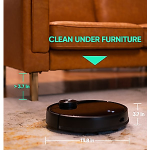 WYZE Lidar Mapping Robot Vacuum, Avoids Obstacles, Wi-Fi Connected, 110min Runtime, Works with Alexa, Multi-Surface Cleaning, Black