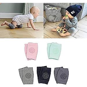 Hidetex Baby Leg Sleeve for Crawling – Infant Kneepads,Elastic Leg Warmers, Anti-Slip Leg Protector for Unisex Baby(5 Pairs) (Model 1)