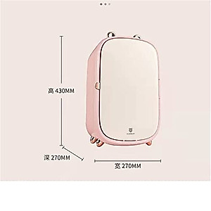 YAARN Small Fridge for Bedroom 15L Professional Beauty Refrigerator Double Door Facial Mask Skin Care Cosmetics Small Refrigerator Mini Skin Care Fridge
