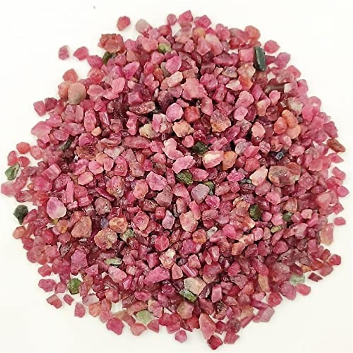 FUDGIO 100g Bulk Natural Red Tourmaline Gravel Rock Raw Crystal Specimen Gemstone Aquarium Decor Gift