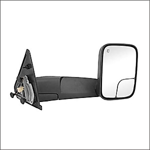 Perfit Zone TOWING MIRROR Replacement Fit For 2002-2009 RAM PAIR POWERED HEATED Without SIGNAL BLACK