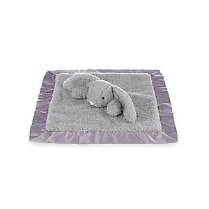 Apricot Lamb Stuffed Animals Gray Bunny Rabbit Security Blanket Infant Snuggler Plush Baby Lovey(Gray Bunny, 13 Inches)