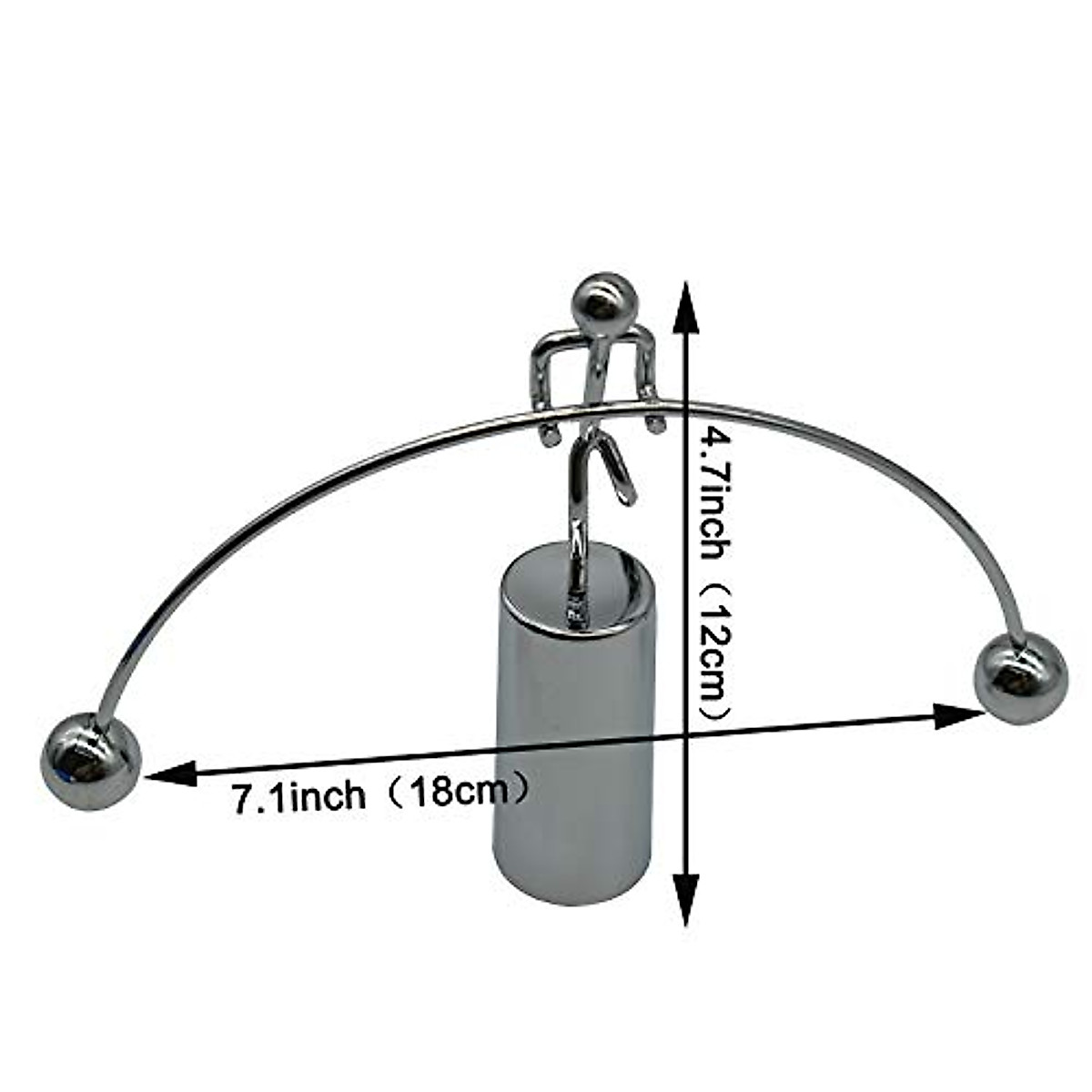 Maydahui Balance Physics Toy Desk Kinetic Weightlifter Steel Man Decompressive Science for Home Office Art Decor