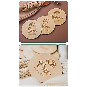 KKirafairy 14Pcs Wooden House Plate Round Carved Letter Disc Wooden Crafts Wood Burning for Door Hanger