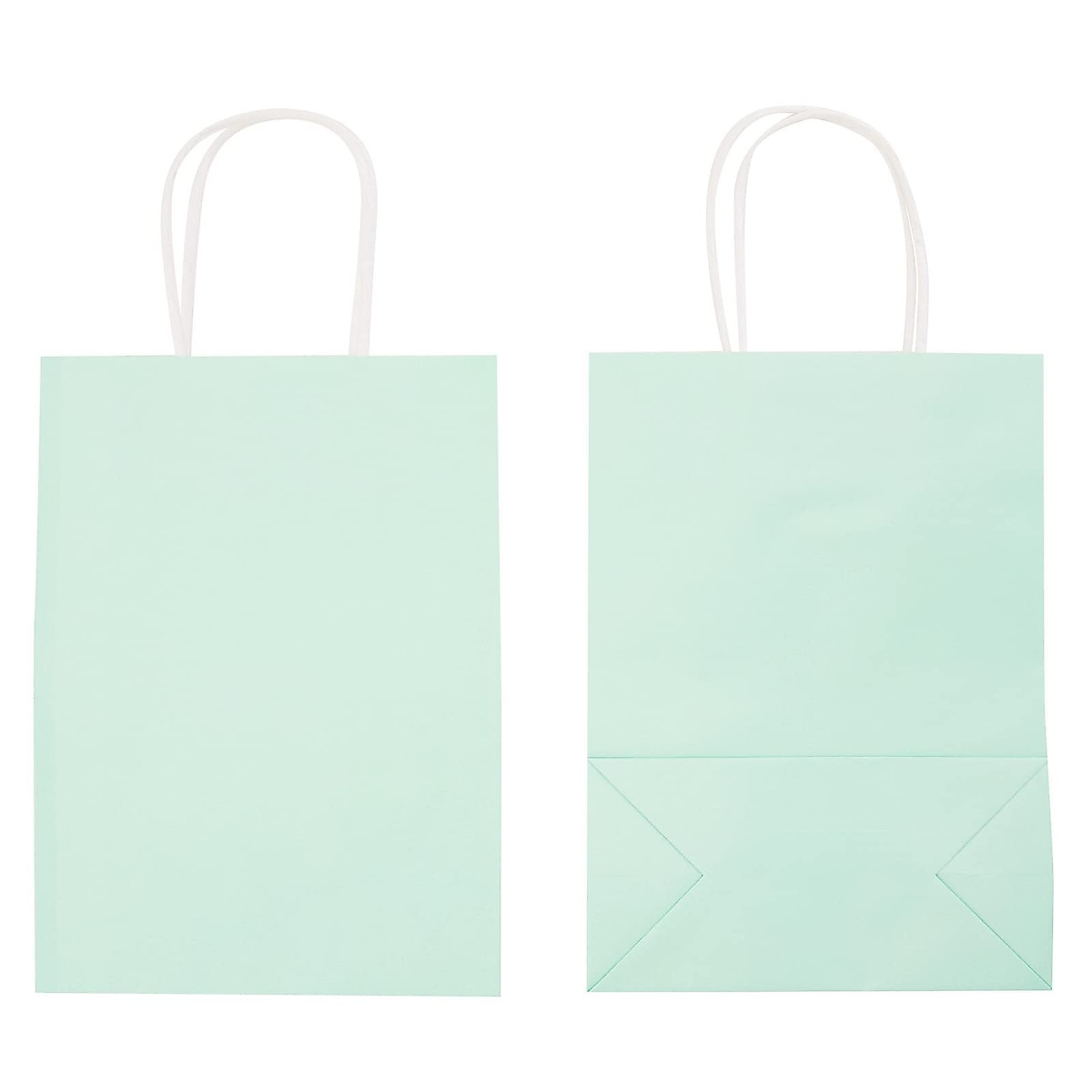 Juvale Pastel Paper Gift Bags with Handles for Goodies, Baby Shower, Party Favors (25 Pack, 5 Colors, 8.5 x 6.2 x 3.1 in)