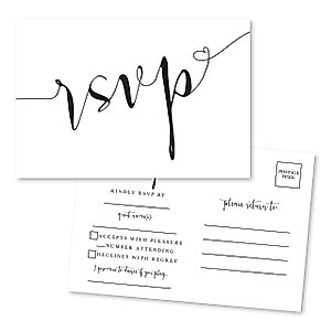 50 Blank RSVP Cards, RSVP Postcards No Envelopes Needed, Response Card, RSVP Reply, RSVP for Wedding, Rehearsal Dinner, Baby Shower, Bridal Shower, Birthday, Engagement, Bachelorette Party Invitations