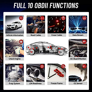 ThinkScan OBD2 Code Reader Compatible for BMW,Thinkcar 10 Modes Full System Vehicles Diagnosis Scan Tool with Oil EPB SAS ETS D-PF Reset Functions Lifetime Free Update