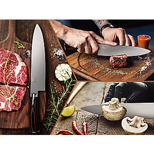 Chef’s Knife,Japanese Chopping & Meat Knife Gyuto Chef’s Knive Kitchen Cutting Knife’s for Cooking Santoku Knives Set,Forged High Carbon Chef Sharp Knife for Cutting Meat- CREATIVELAND