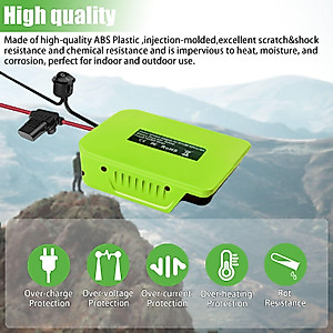 Laimiao Power Wheel Adapter for Ryobi 40V Battery Dock Battery Adapter with Fuse & Wire Terminal,14 Gauge Wire Power Convertor for Rc Car, Robotics, DIY use, and Work Lights