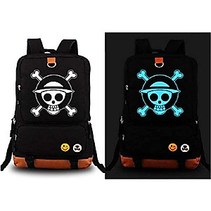 Mxcostume Anime Backpack One Piece Luminous Large Capacity School Bag Cosplay Bookbag (Pattern1)