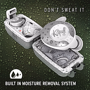 Klipsch T5 II True Wireless Sport Earphones with Dust/Waterproof Case & Earbuds, Best Fitting Ear Tips, Ear Wings, 32 Hours of Battery Life, and Wireless Charging Case