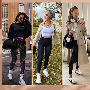 QGGQDD 3 Pack Black High Waisted Leggings for Women - Soft Workout Yoga Athletic Leggings