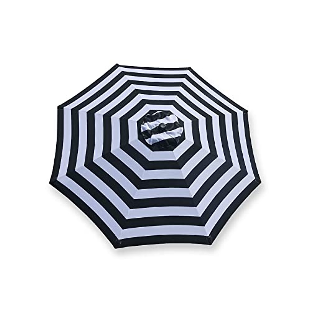 Garden lucky 9ft Patio Umbrella Replacement Canopy Market Umbrella Top Outdoor Umbrella Canopy for 8 Ribs Umbrella Black and White