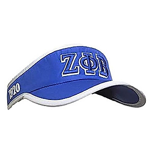 Zeta Phi Beta Feather- Light Visor Blue and White One Size