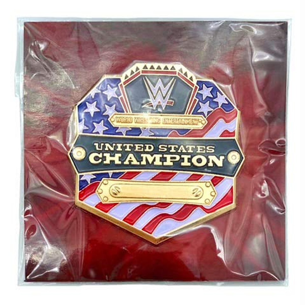 WWE United States Champion Pin- Special Edition American Flag Slam Crate Collectible Pin- Authentic Raw WWE Extremes Championship Belt Pin