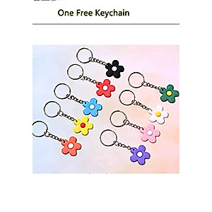 SYSUII Beaded Mobile Phone Lanyard Wrist Strap, Colorful Smile Beads Chain Phone Charm Phone Anti-lost Chain Cellphone Strap Hanging Cord for Women Girl Summer Trend Smiley Cute Jewelry