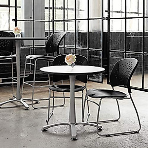 Safco Products 6806BL Reve Bistro Height Chair with Round Back, Black