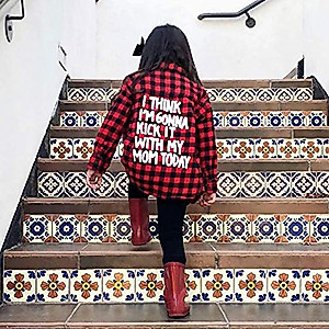 Toddler Baby Girl Toddler Baby Girl Boys Kids Letters Print Long Sleeve Shirt Button Plaid Top Jean Jacket Coat Outwear (red buffalo plaid jacket,2-3t)