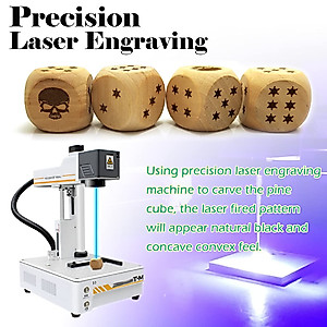 Hometu Creative Wooden Game Dice Set - Skull Head Punk Style Wood Playing Dices Rolling Decider for Indoor Outdoor Party Favor 2PCS