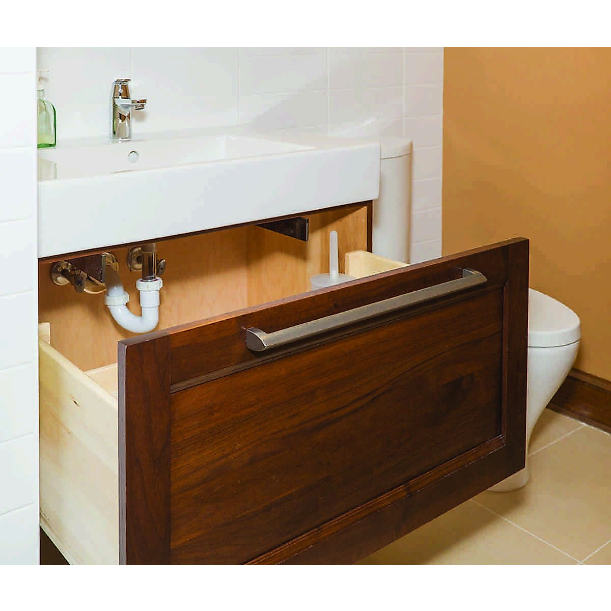 Federal Brace Sento Floating Vanity Support Bracket in Black | 18" D x 18" W x 2" H | Made in America