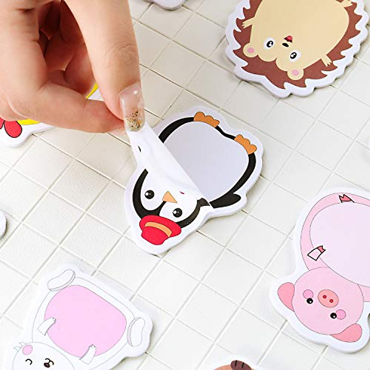 30 Sets Cartoon Animal Sticky Notes Cute Cartoon Memo Page Markers ...