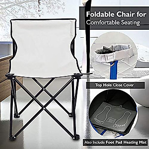 SereneLife Portable Infrared Home Spa- One Person Sauna, Heating Foot Pad and Chair