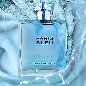 Jean Marc Paris Paris Bleu Homme Eau de Toilette Spray, 3.4 fl. oz., blue, Men's Cologne, Fresh Cologne, Notes of Bergamot, Lavender and Leather