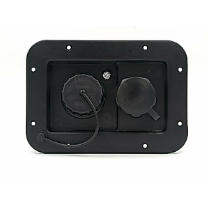 THETFORD RV Camper City/Gravity Water Hatch with Plastic Check Valve Black PN 94223