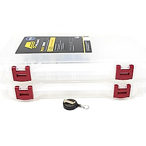 Plano Molding/HG Crafting Large Stowaway Tackle or Craft Organizer in a 2-Pack Storage Box with a Retractable Tool Holder